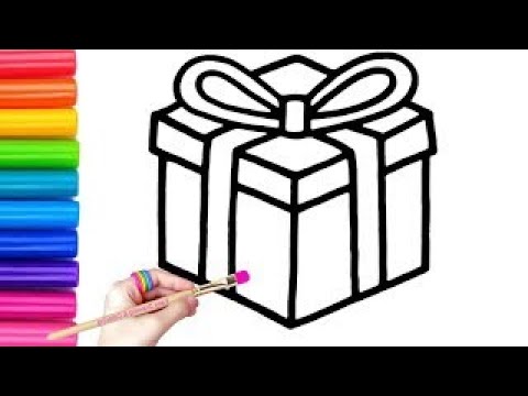 Gift drawing for kids ll easy drawing gift step by step ll drawing for ...