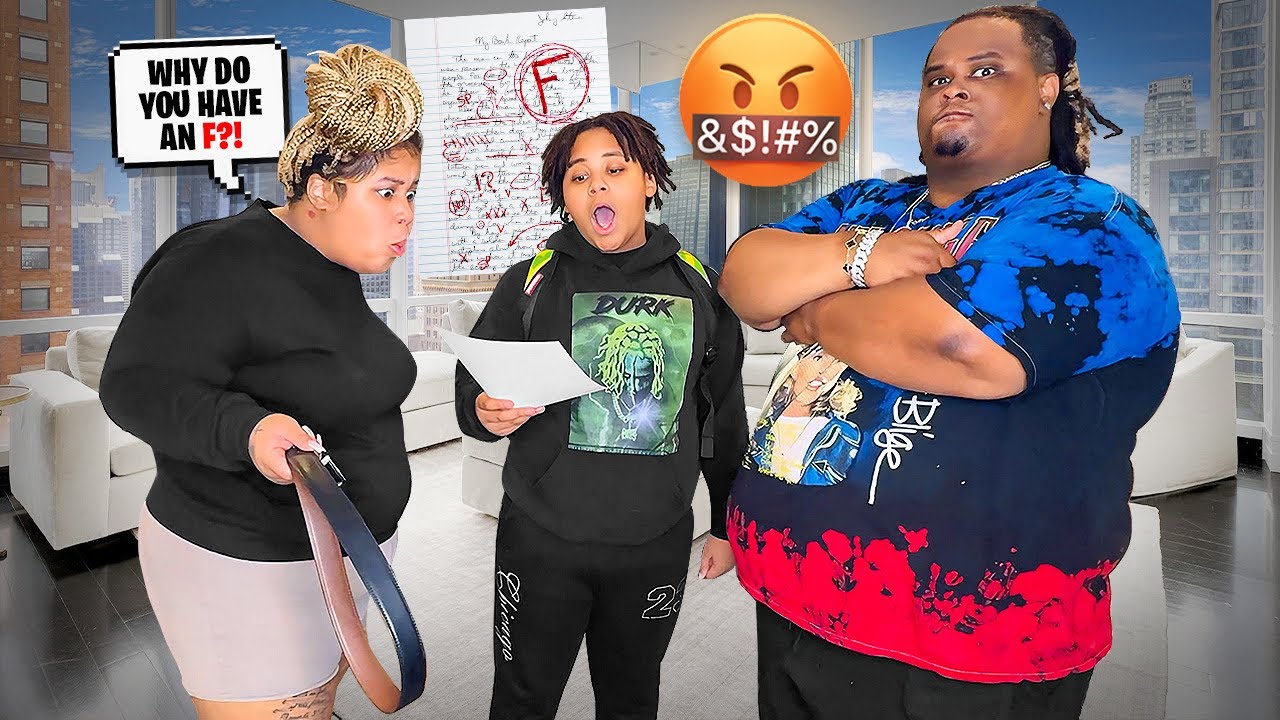 BOY Lies About BAD REPORT CARD, He Instantly Regrets It - YouTube