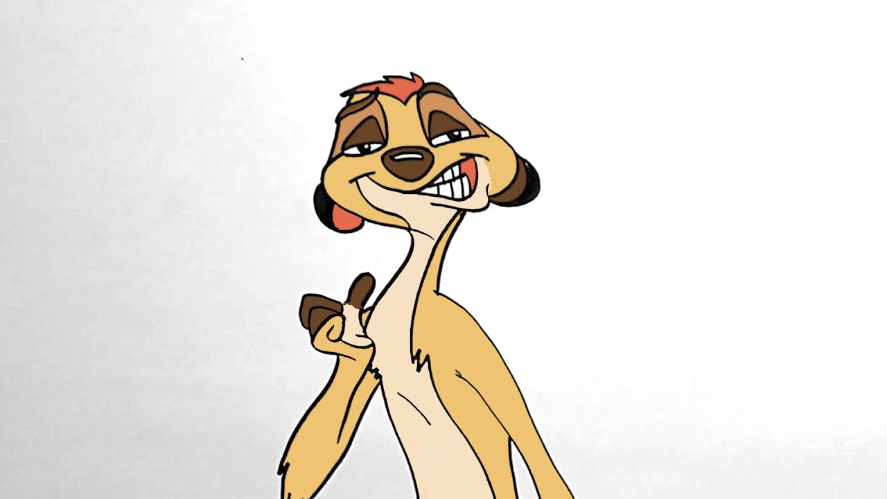 How to Draw TIMON | THE LION KING - YouTube