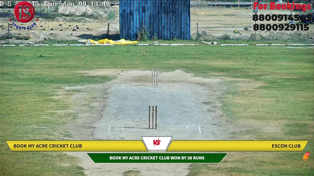 DS Friendly - Book My Acre Cricket Club vs Escon Club - YouTube