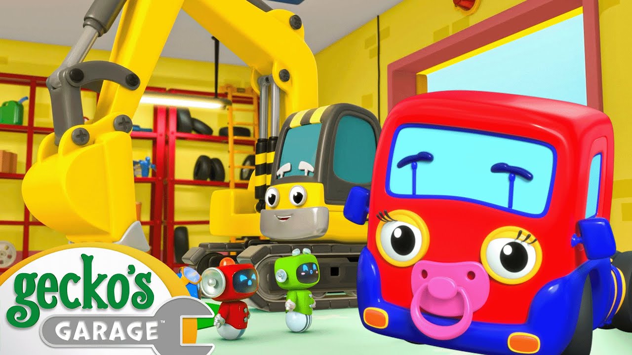 Baby Truck Meets Eric the Excavator! | Baby Truck | Gecko's Garage ...