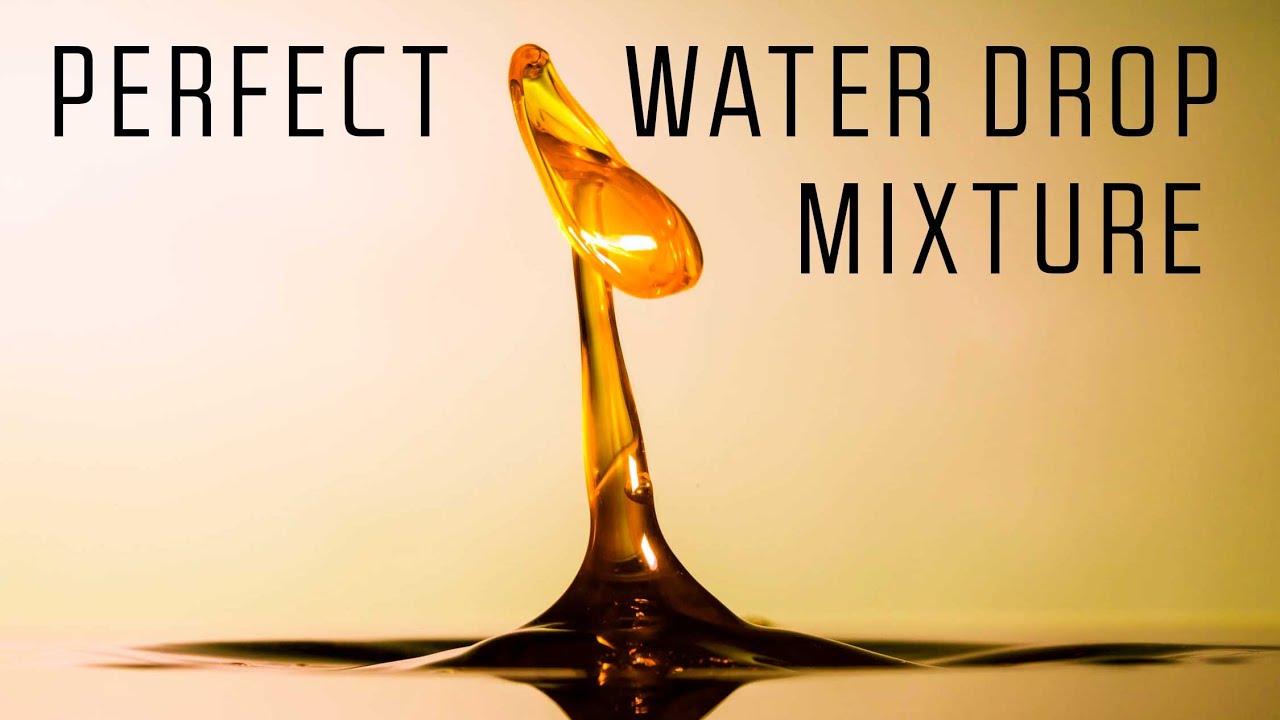 Water Drop Photography - The Secret to Perfect Drop Mixture - YouTube
