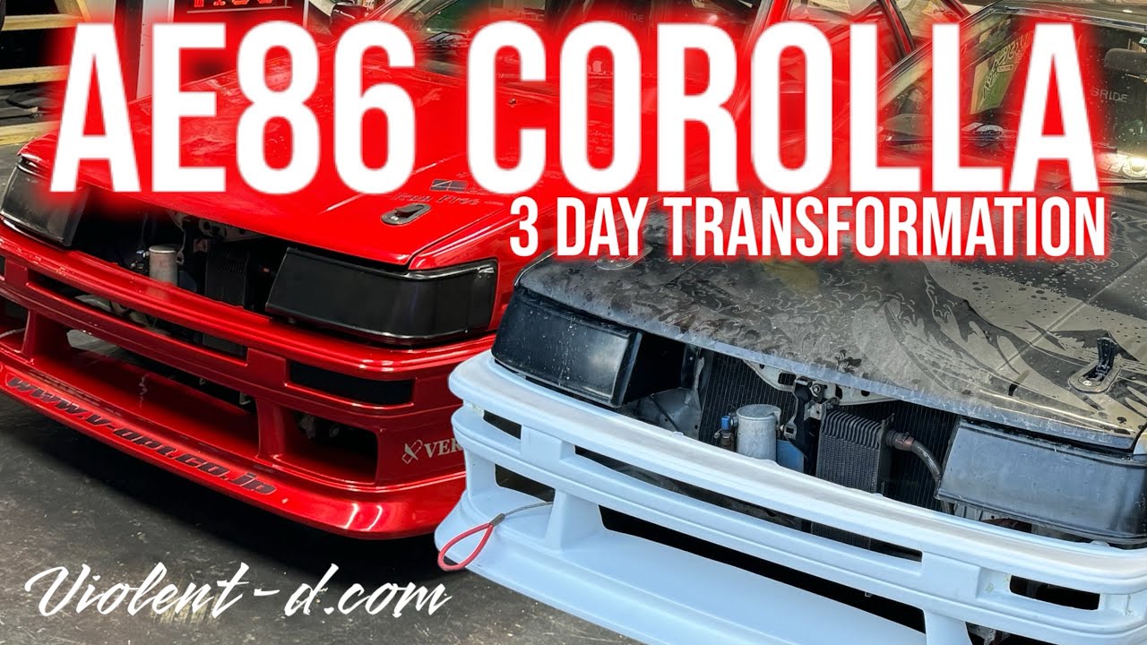 Ae86 3day transformation. Full wrap - YouTube
