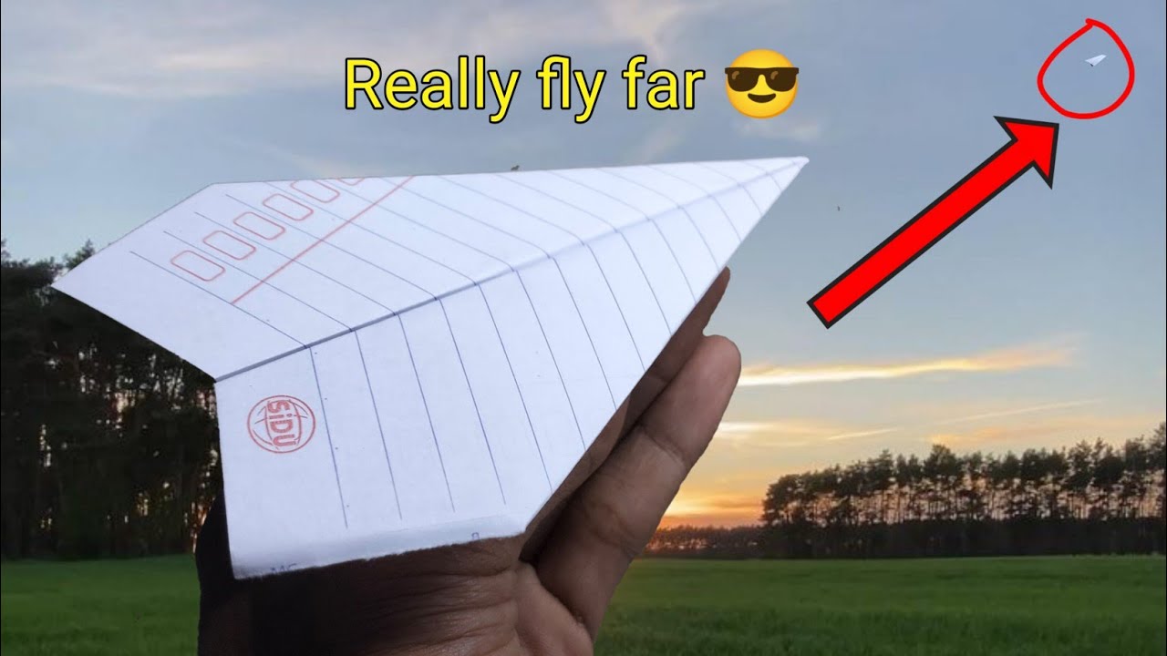 How to make a paper airplane that flies far and straight - YouTube