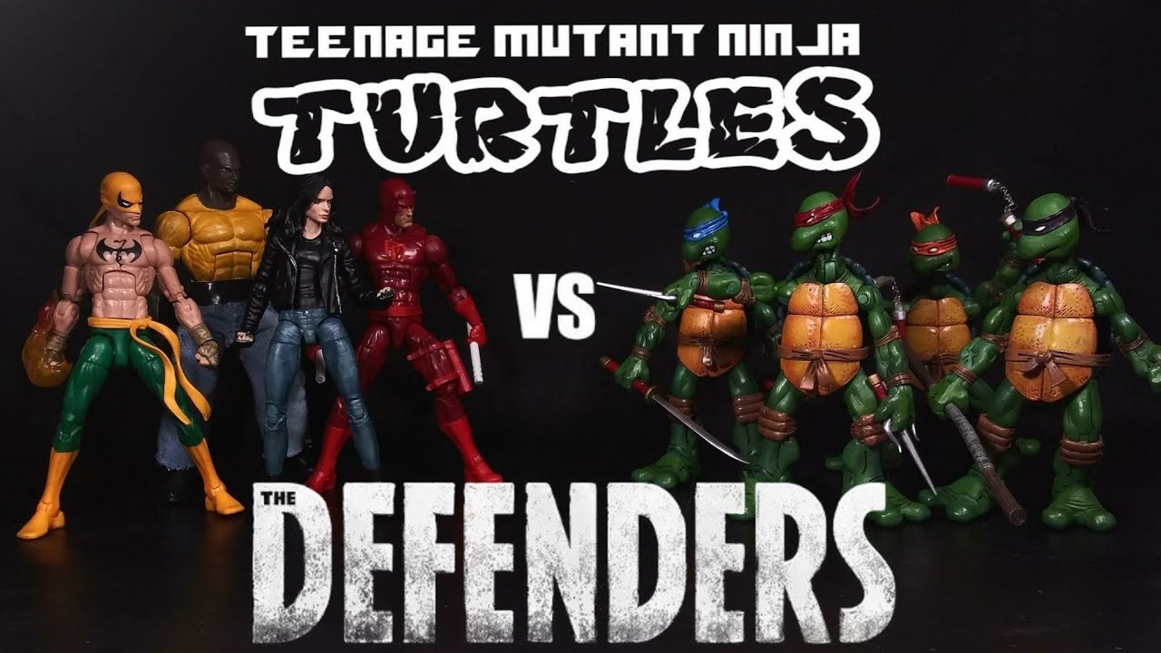 Teenage Mutant Ninja Turtles VS Marvel's Defenders Stop Motion (FTB ...