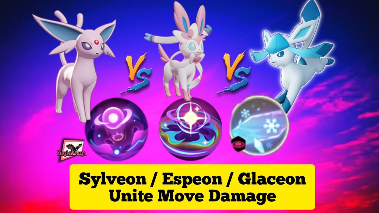 Sylveon V/s Espeon V/s Glaceon Unite Move Damage 😍 - YouTube