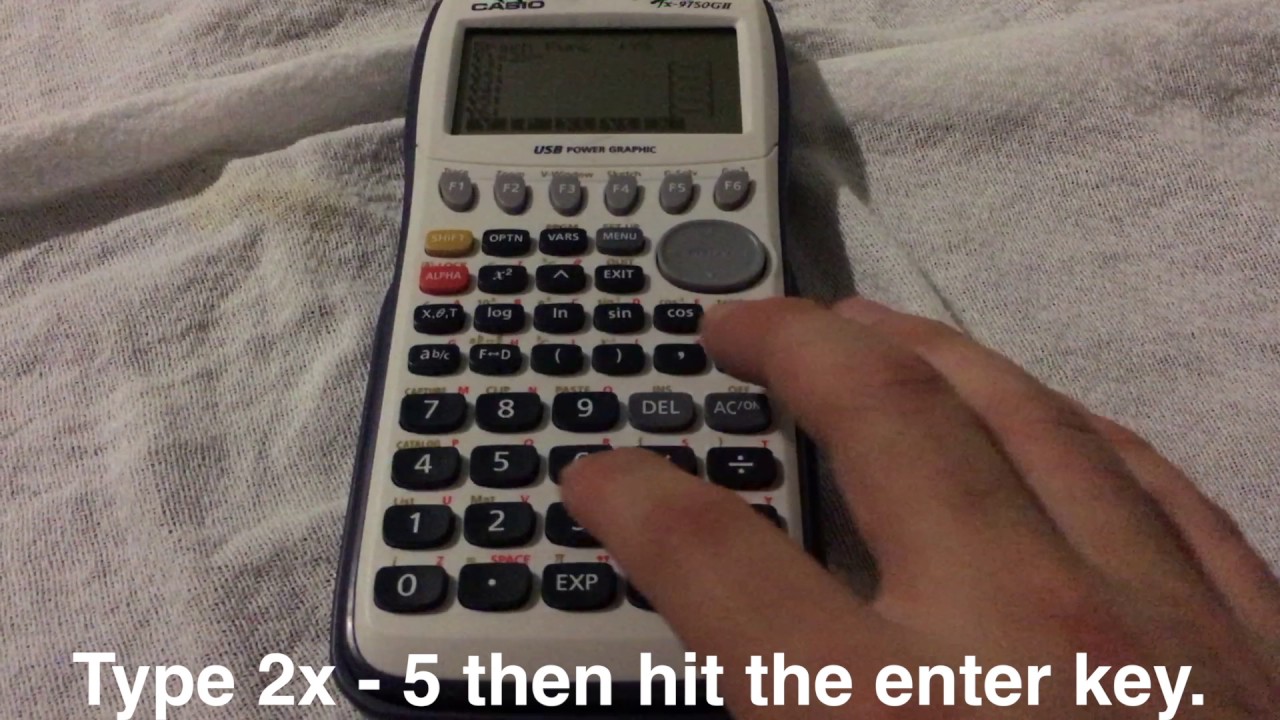 Graphing Linear Equations with fx-9750GII - YouTube