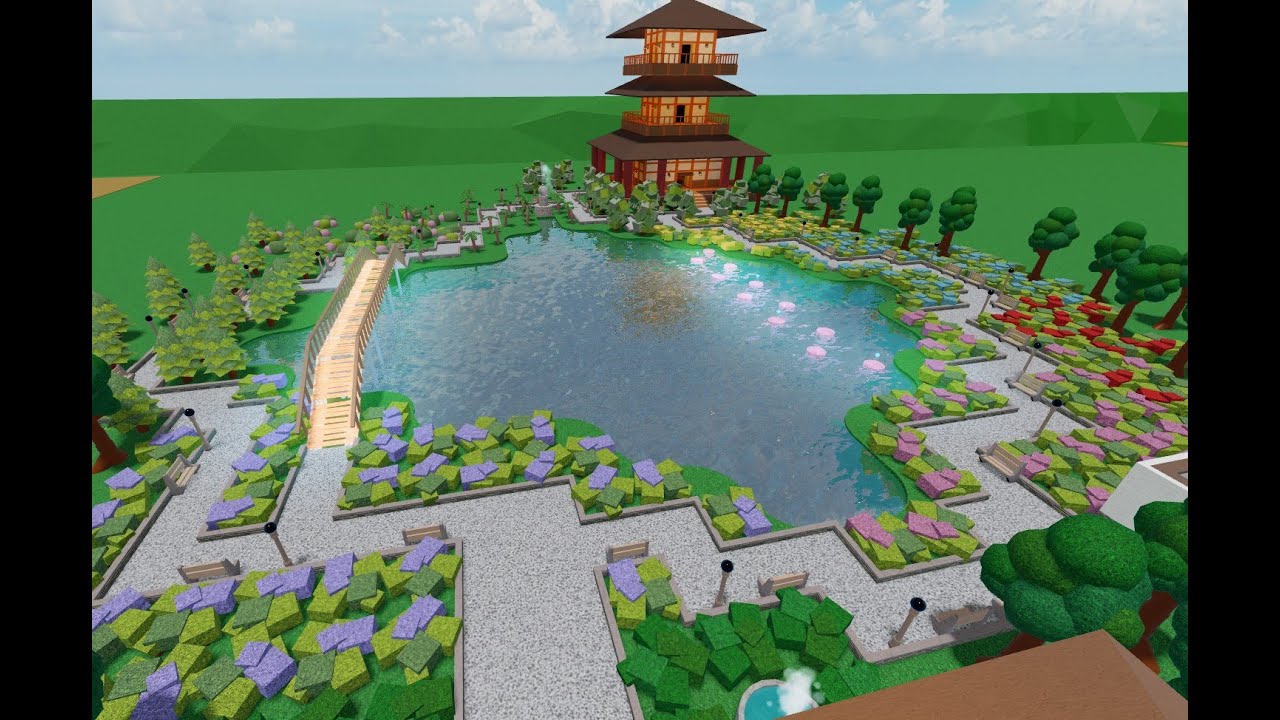 Building A Japanese Garden - No Game Pass | Theme Park Tycoon 2 ...