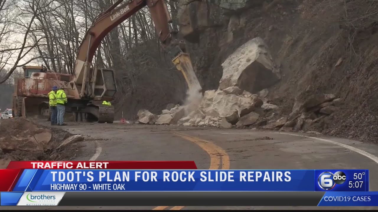 TDOT's plan for rock slide repairs - YouTube