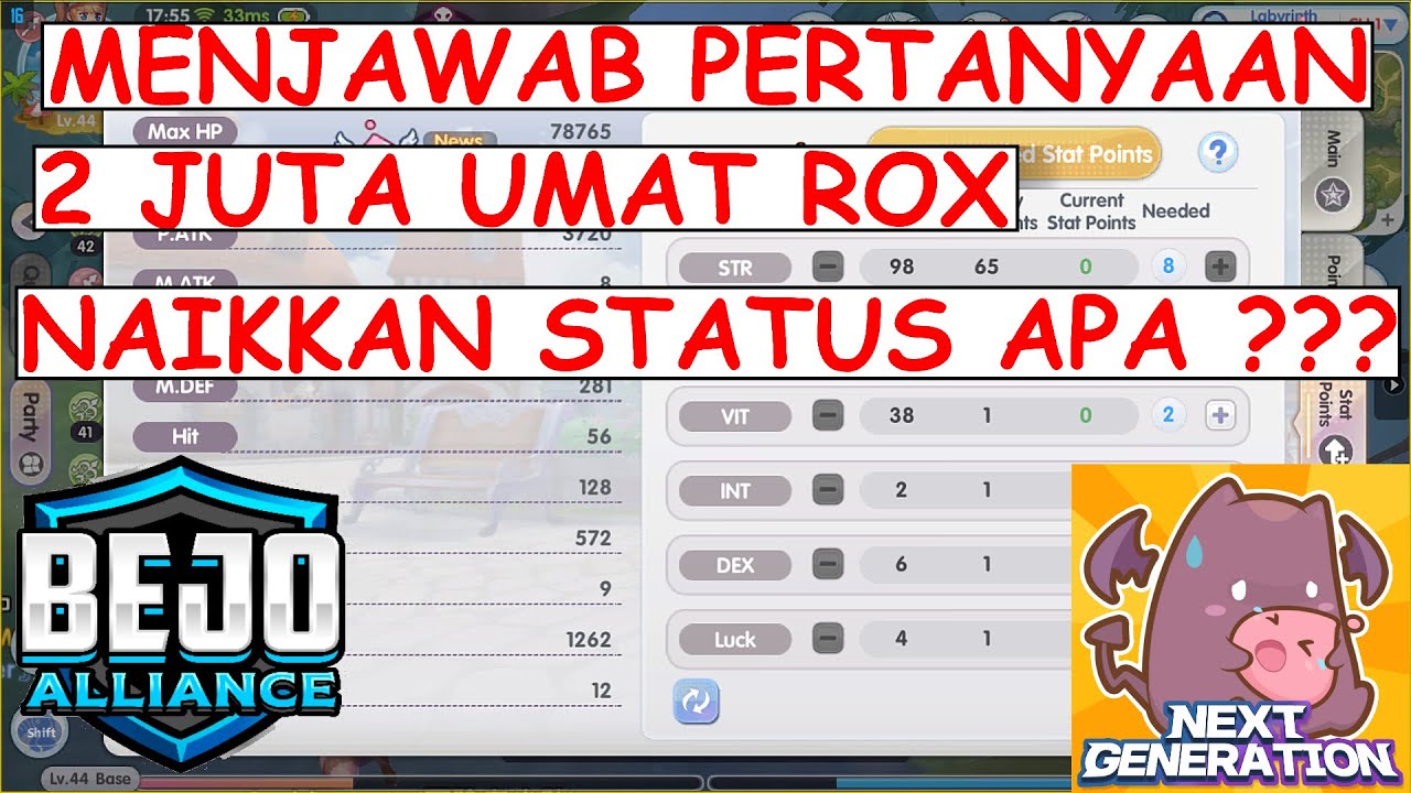 STATUS NYA APA? RAGNAROK X NEXT GENERATION ROX - YouTube