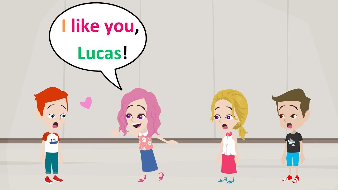 A girl who likes Lucas - Funny Cartoon Story - Lucas English - YouTube