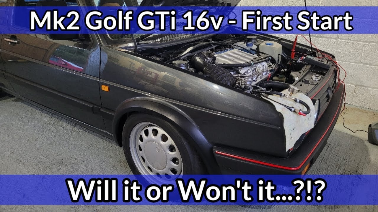 Mk2 Golf GTi 16v - First Start!!! - YouTube