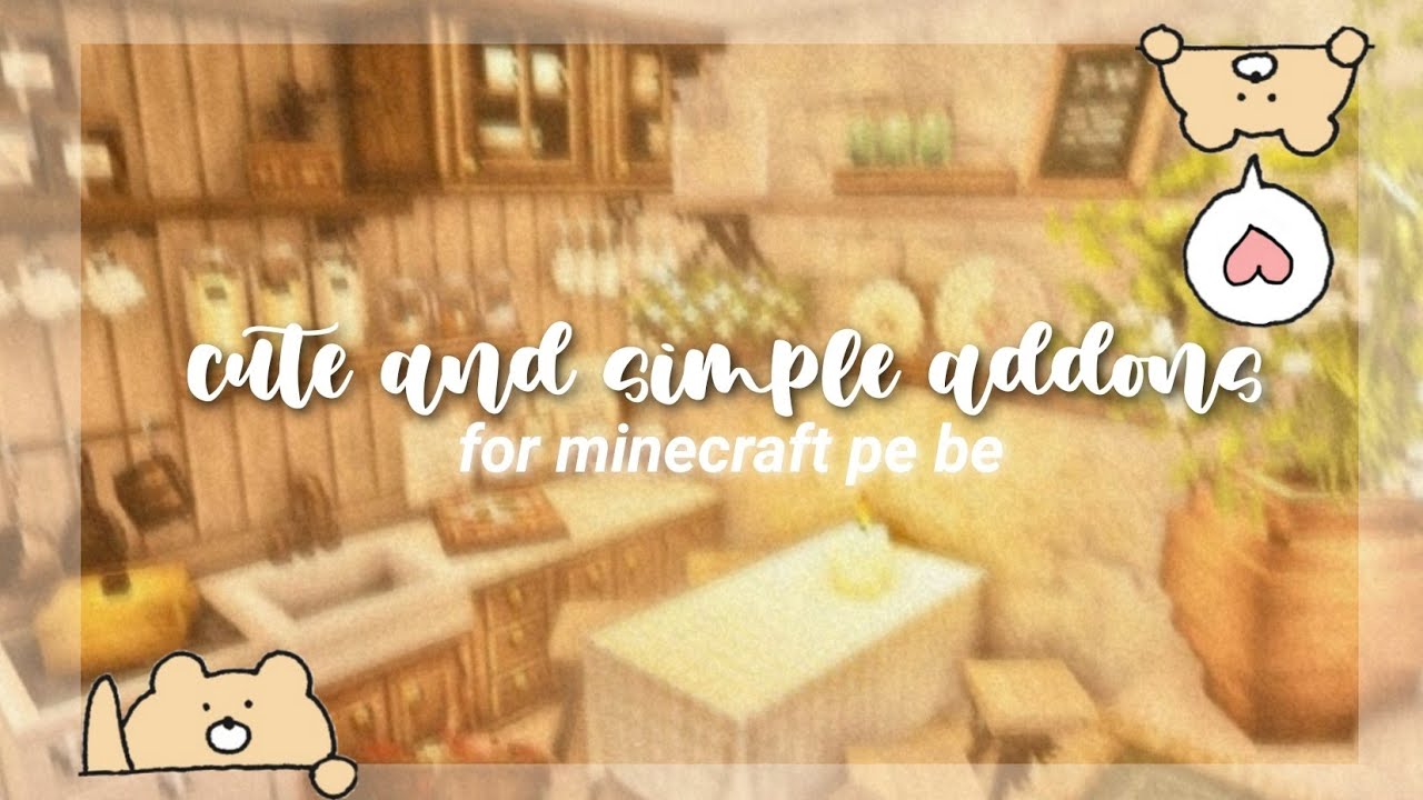 👾 cute and simple addons for minecraft pe and be 🧸| cute bee 🐝 - YouTube