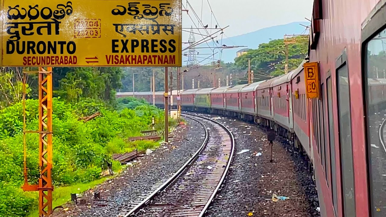 Vijaywada To Visakhapatnam Train Journey On-Board 22204 SC-VSKP Duronto ...