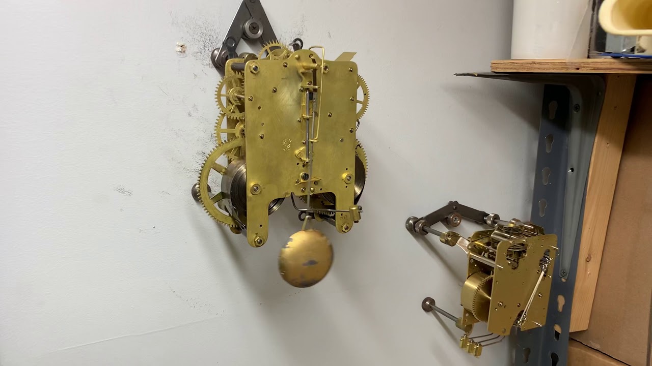 KK744 Seth Thomas #89 antique clock movement. - YouTube