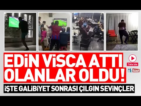 Trabzonspor'da Edin Visca'nın golünün ardından müthiş gol sevinçleri!