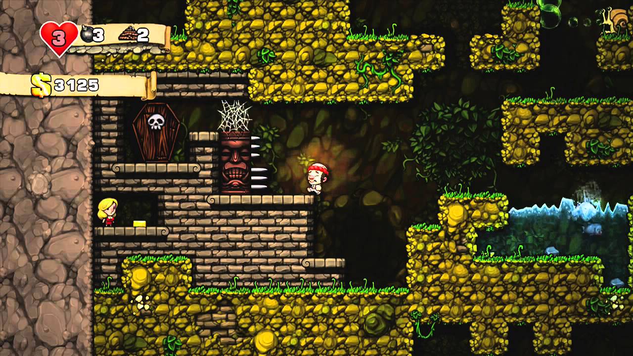 Spelunky - Hidden Character - Mining Girl Video #14 - YouTube