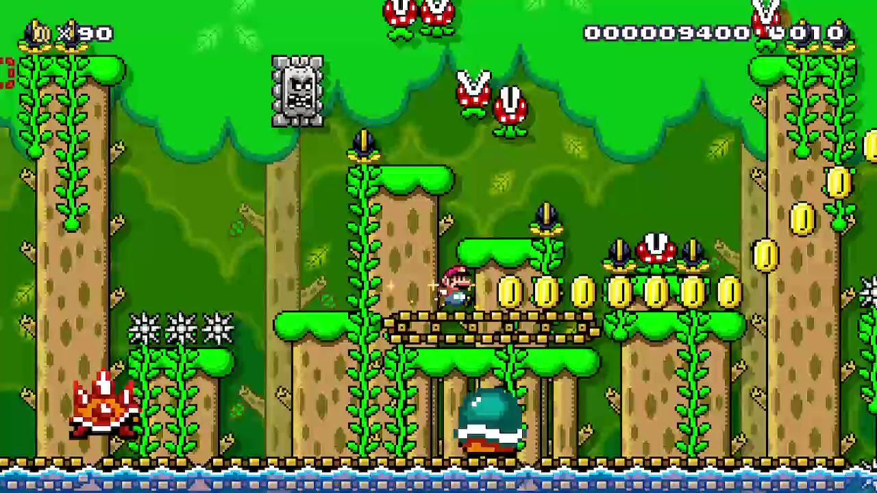 Super Mario Maker 2 20 seconds: Spiky Spiny Forest - YouTube