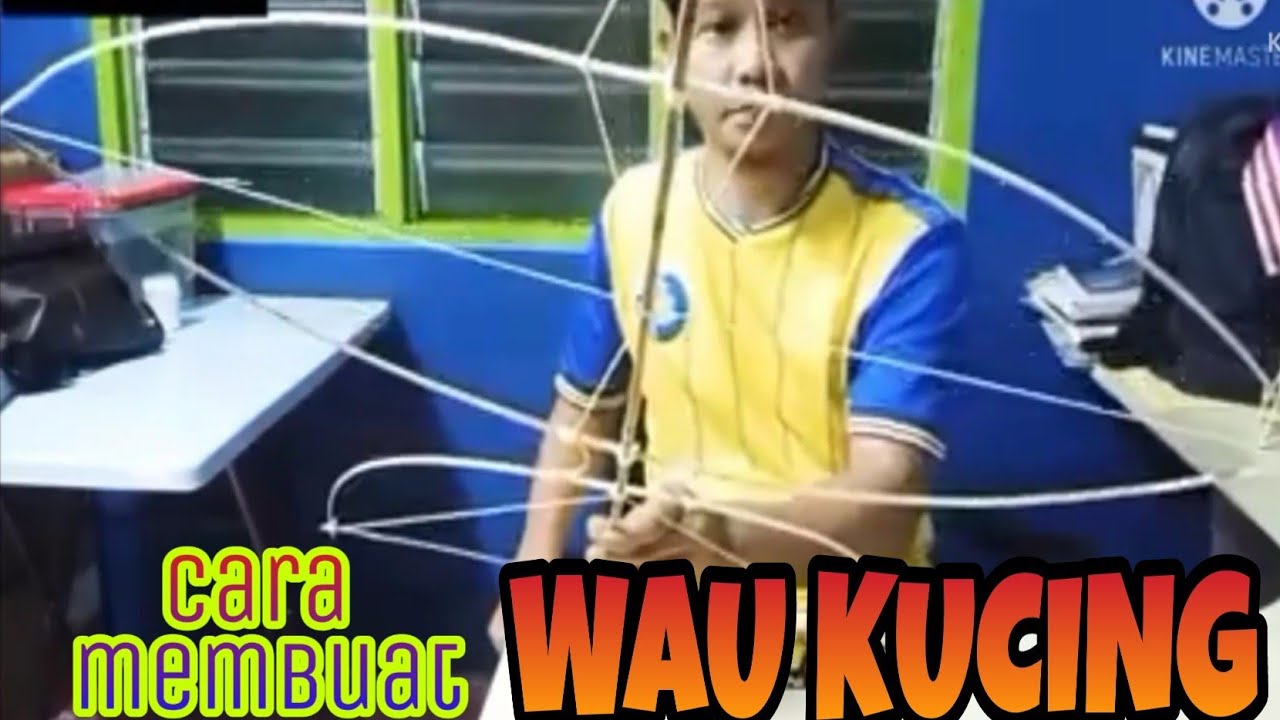 CARA MEMBUAT WAU KUCING - traditional kite game - YouTube