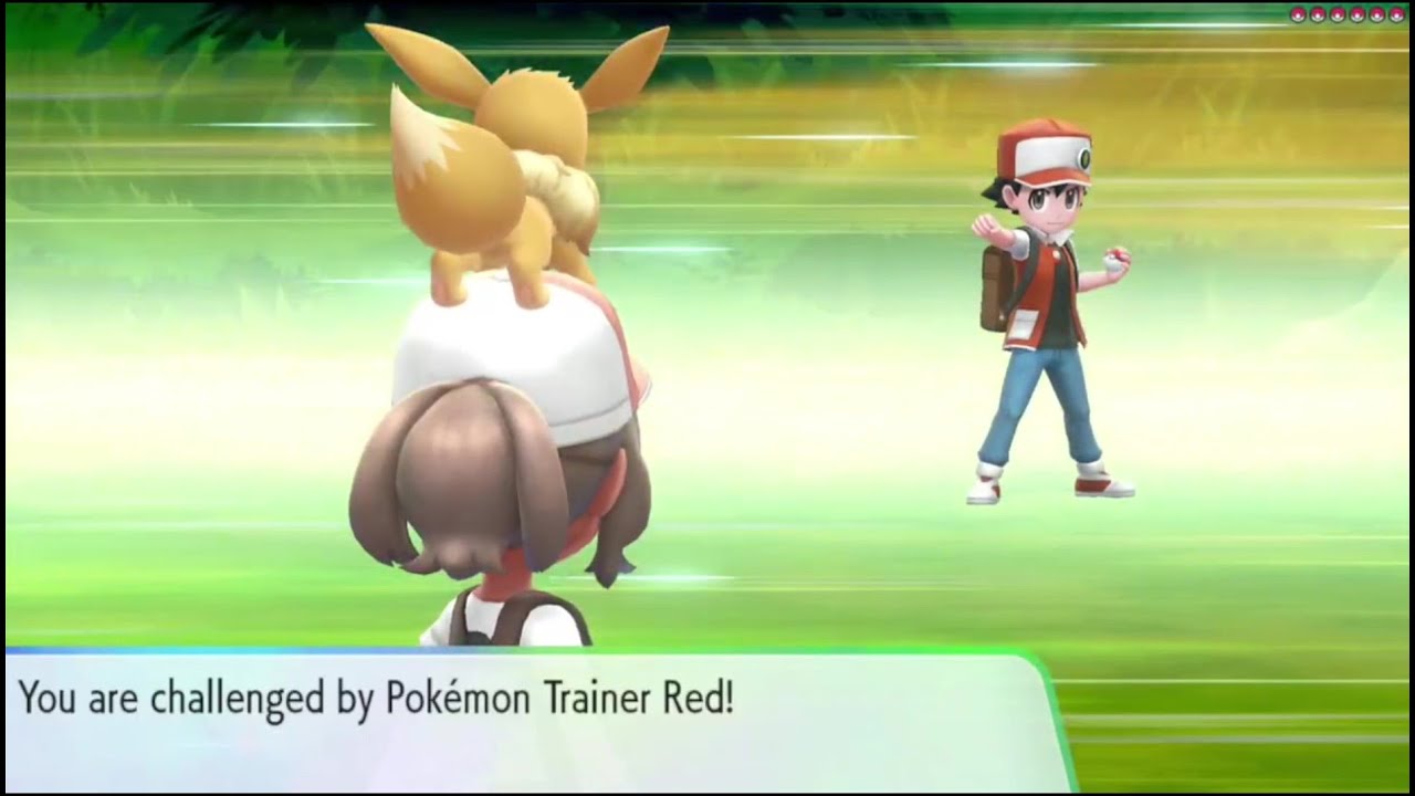 Pokémon Let's Go Eevee - Red Battle - YouTube
