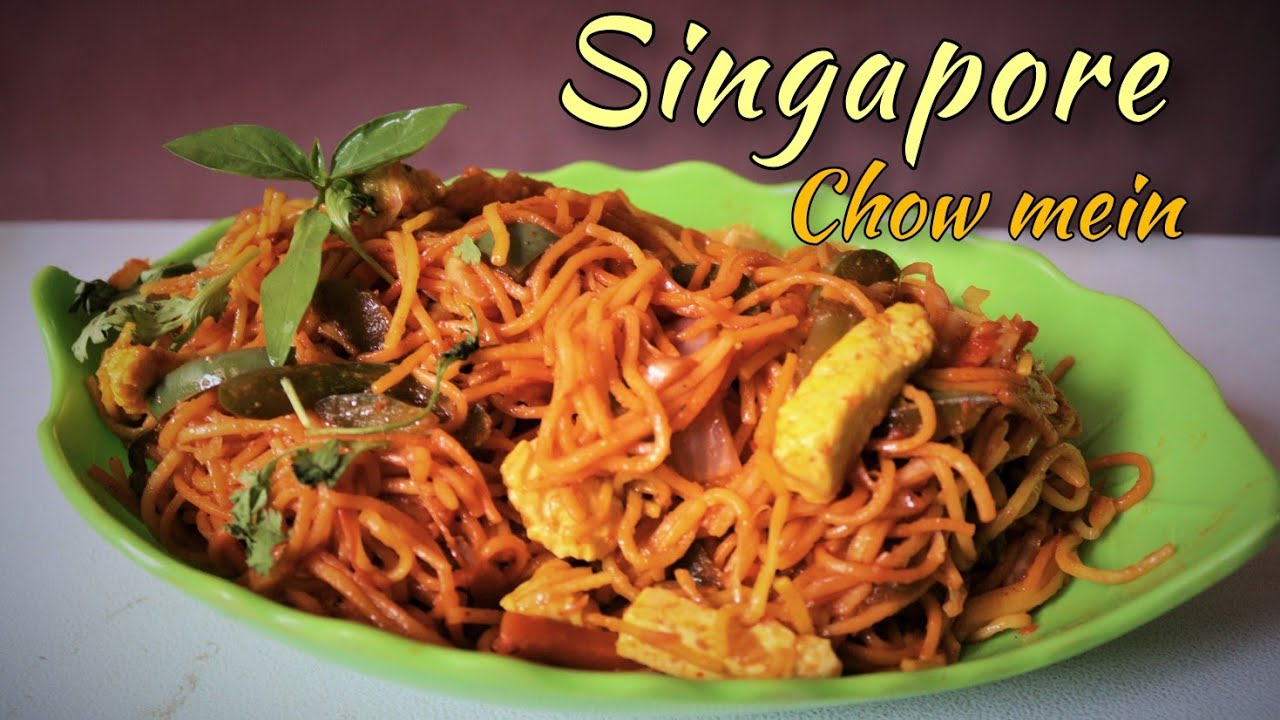 Easy to make || Veg Singapore chowmein || street style chowmain ...