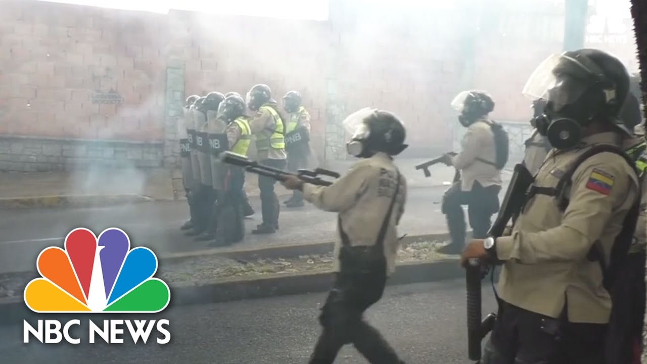 Clash With Police In Caracas May Day Violence | NBC News - YouTube