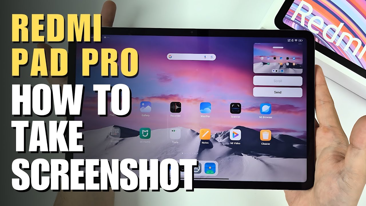 How to Take Screenshot Xiaomi Redmi Pad Pro - YouTube