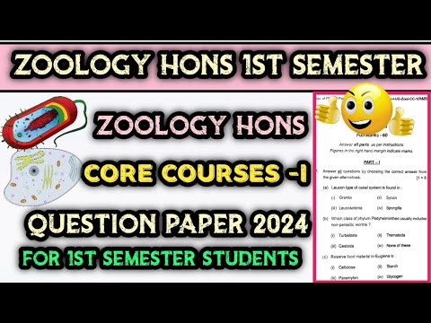 Zoology Hons 1st Semester CC -I Question Paper 2024 // Core Course -I ...