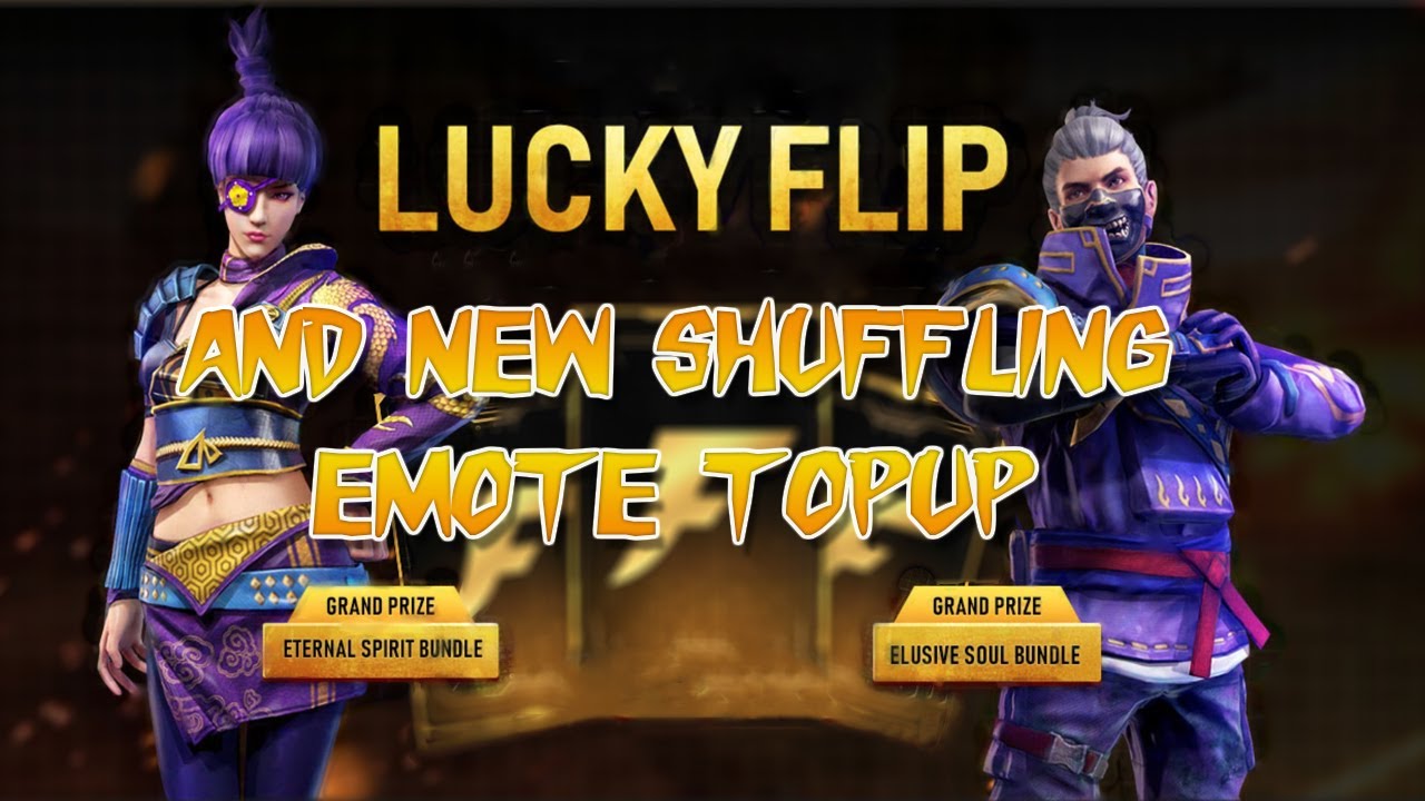 New Lucky Flip And New Shuffling Emote Topup With M500 One Tap Headshot ...