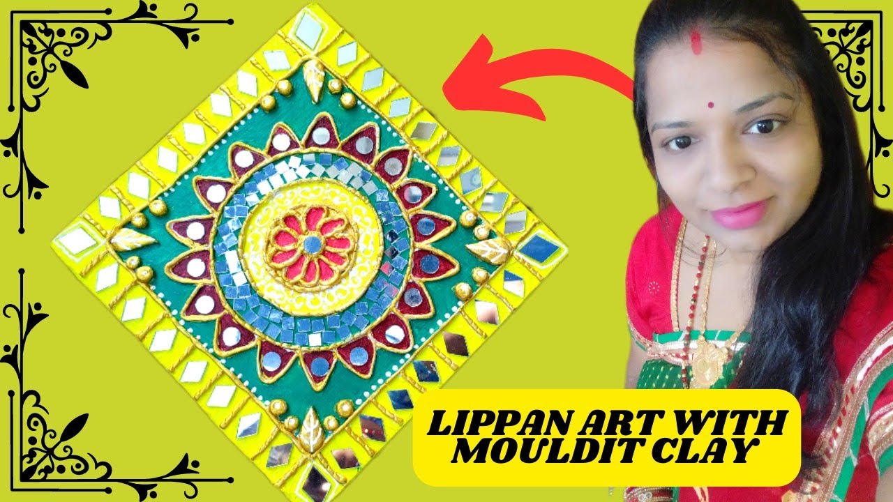 Creating Lippan Art with Mouldit Clay||lippan art tutorial with clay ...