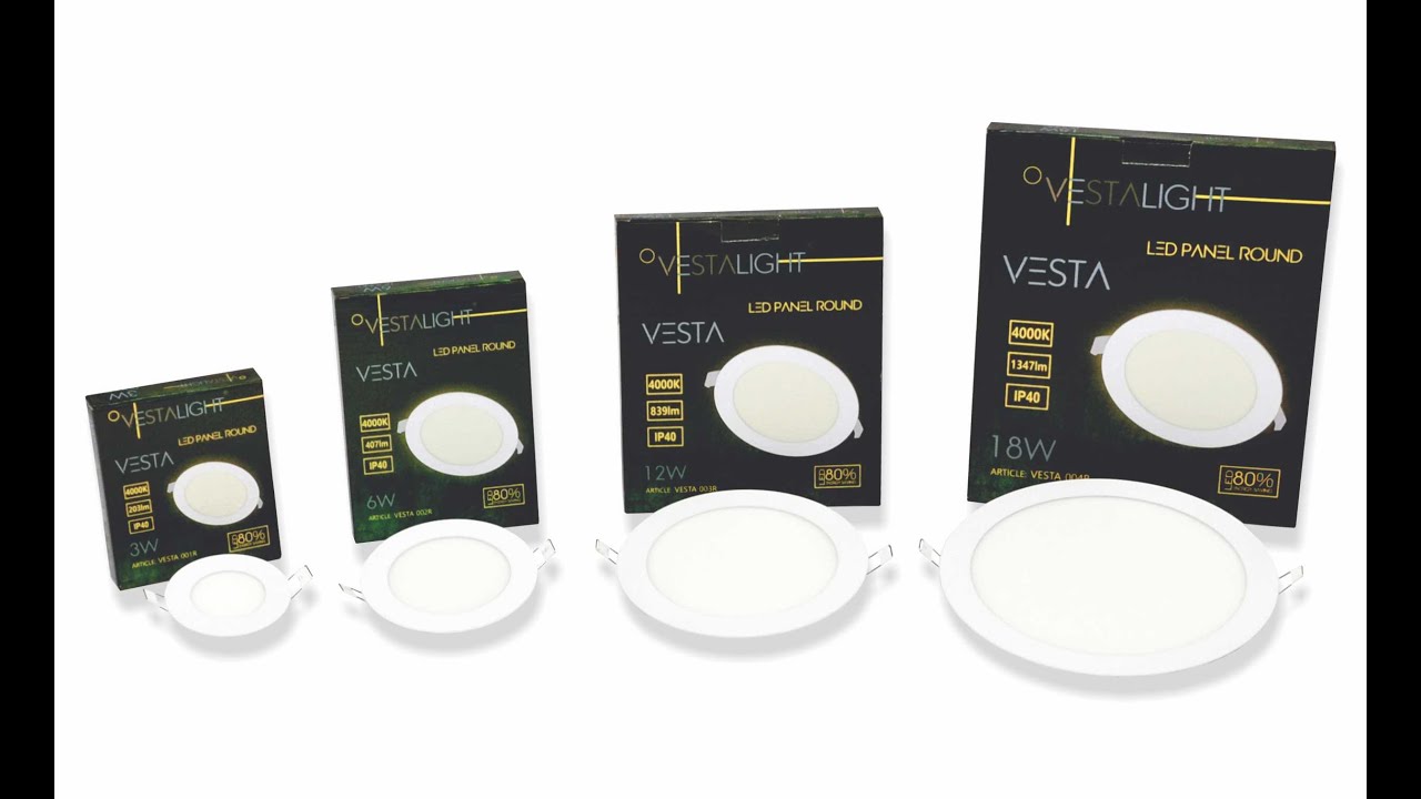 TOP LED "VESTA" 6 Watt round LED downlight - YouTube