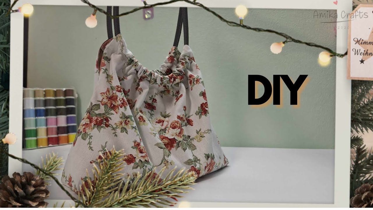 How to make a shoulder bag Drawstring bag Step by step for beginners# ...