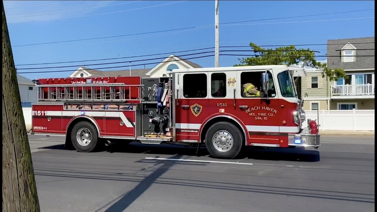 Beach Haven Fire Department Engine 1511 Responding 8-5-20 - YouTube