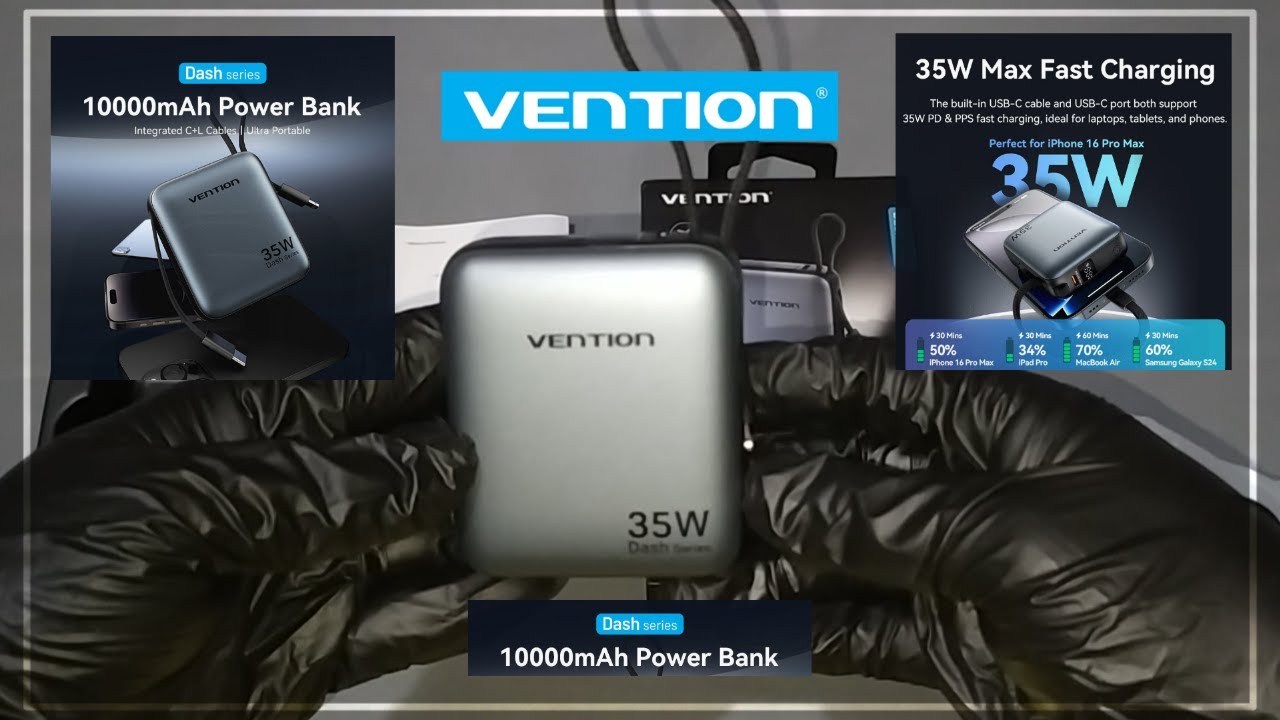 Unboxing Vention 10000mAh Powerbank | 35Watts Dash Series | VENTION ...