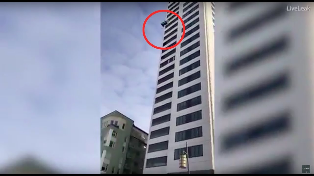 Person Jumping Off Building