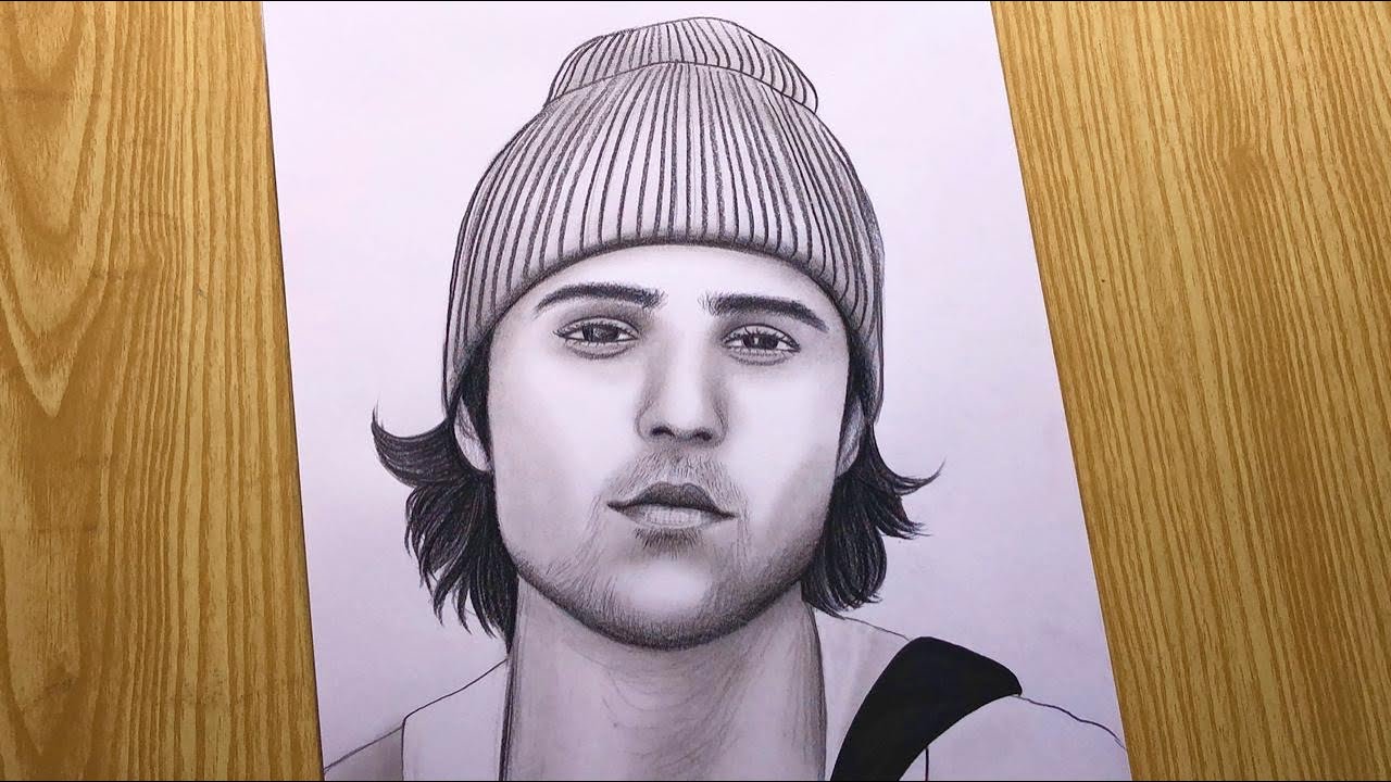 Justin Bieber Sketch Easy | How to Draw Justin Bieber | How to Draw ...