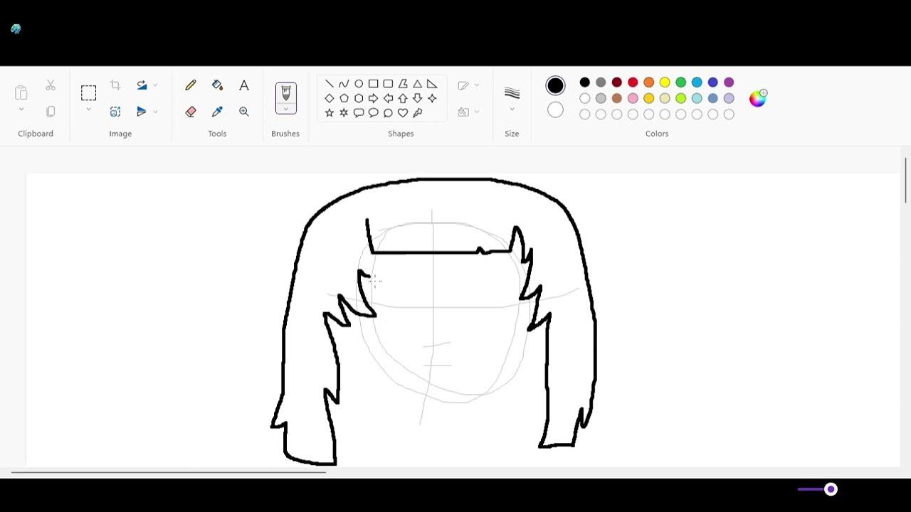 Cartoon on Ms paint using trackpad... - YouTube