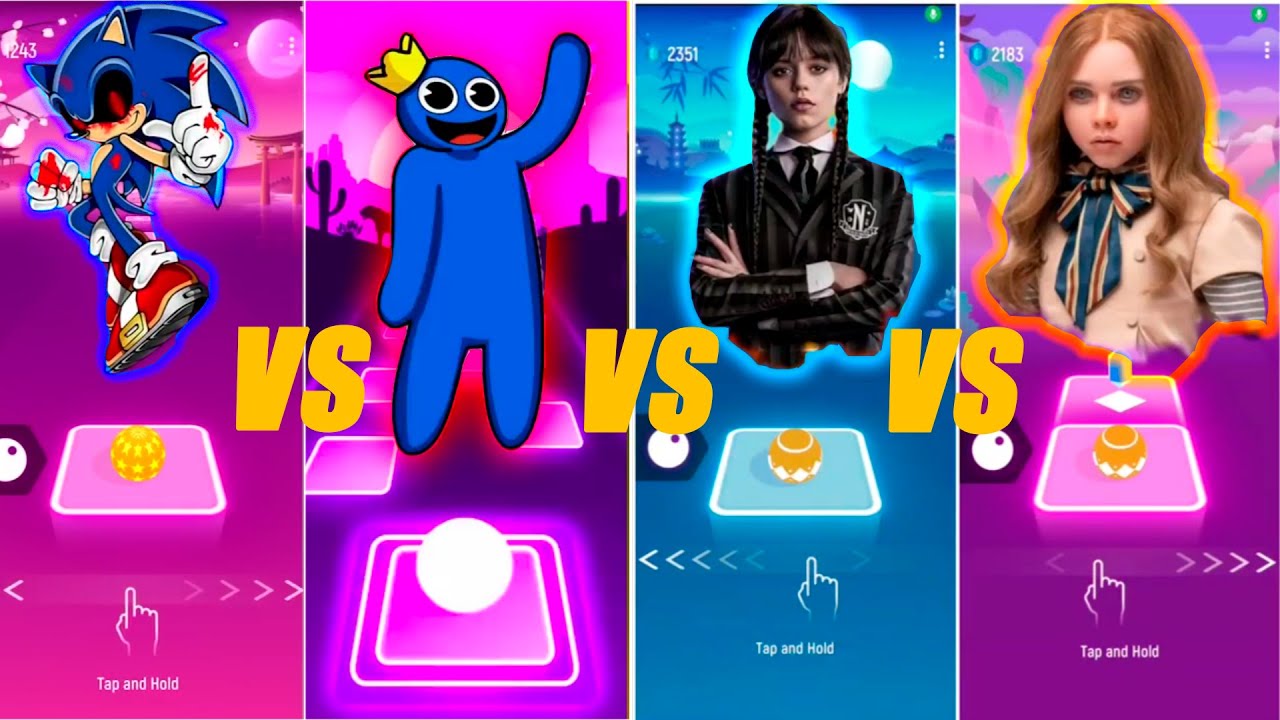 Sonic Exe vs Rainbow Friend Blue vs Wednesday vs Megan M3gan - Tiles ...