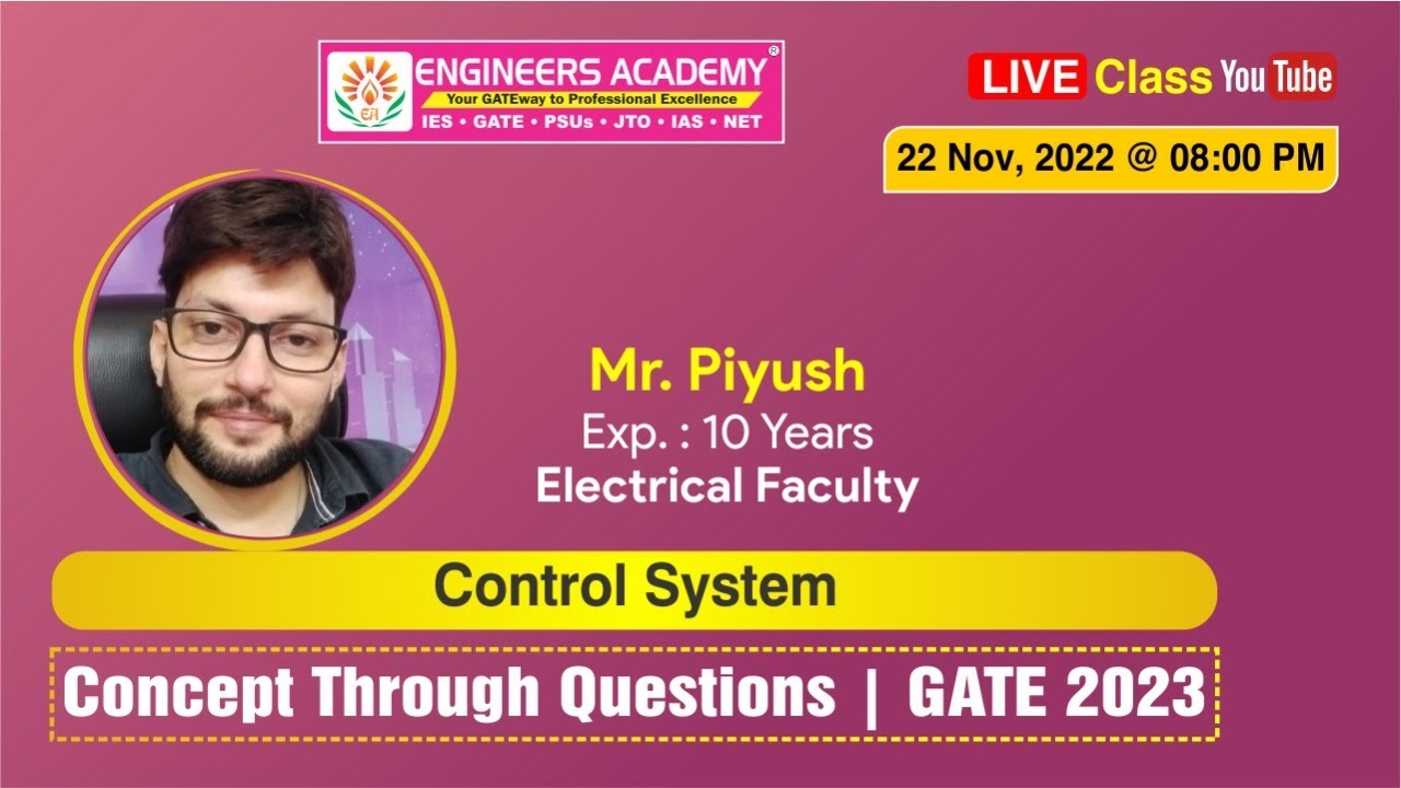 Control System (Concept Through Questions) for GATE 2023 - 🔴 Live Class ...
