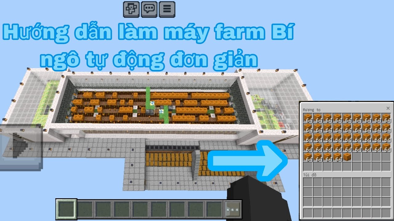 Cách làm máy farm bí ngô trong Minecraft pe #minecraft - YouTube