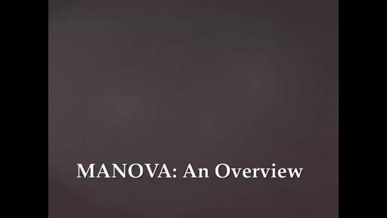 One-Way MANOVA - Overview - YouTube