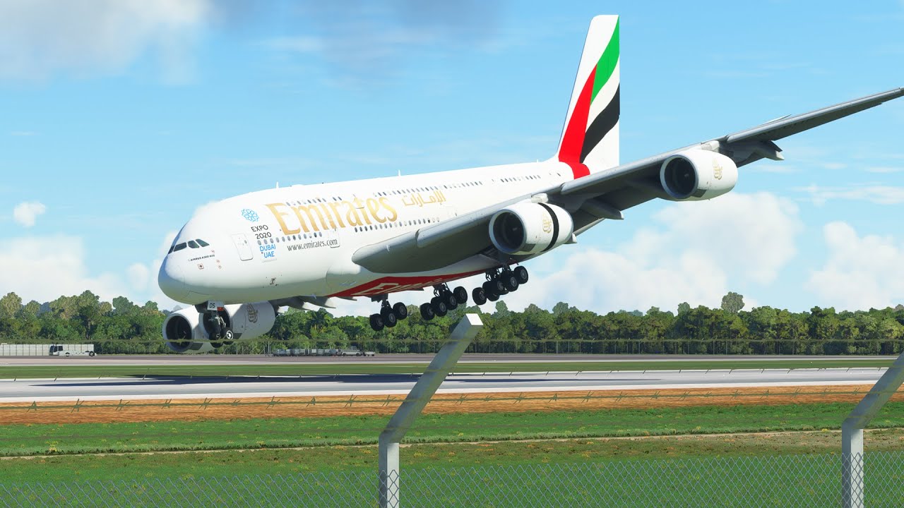 Crash Landing BOEING 747 EMIRATES touch the Sheikh Jaber Bridge at ...