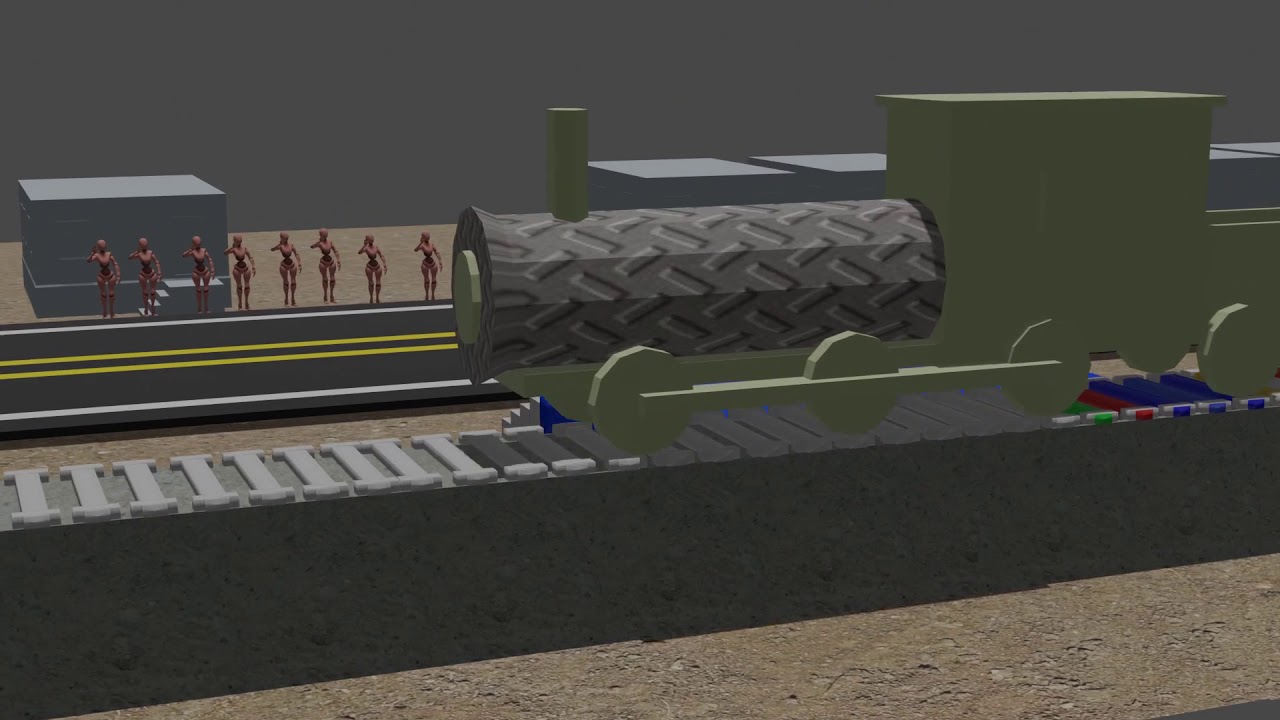 basic train animation for class final project (blender) - YouTube