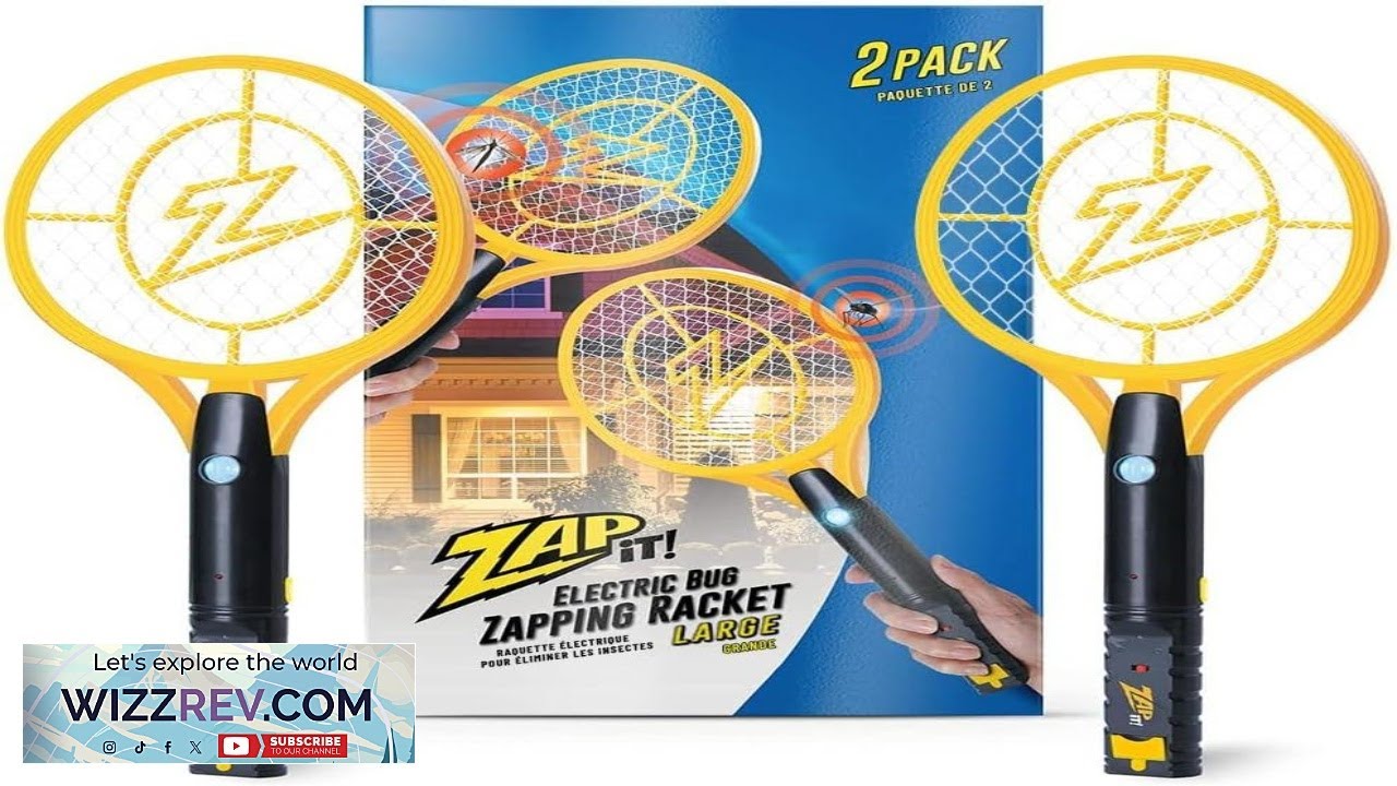 ZAP iT! 4000 Volt Electric Handheld Bug Zapper Swatter USB Rechargeable ...