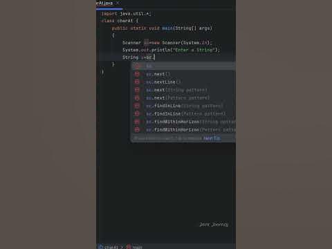 charAt() method in java | String Methods.5 | #stringmethods ##java #charat #strings - YouTube