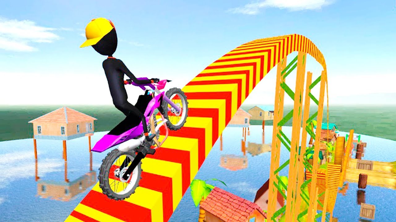 Bike Racing Games - Stickman Bike Stunts - Gameplay Android free games ...
