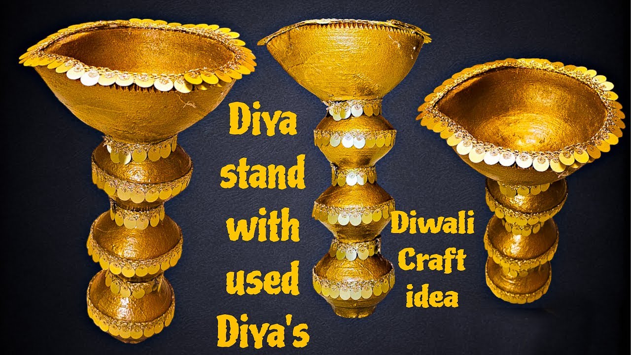 New Diya Stand With Used Old Diya's I Diwali Special Craft I Festival ...