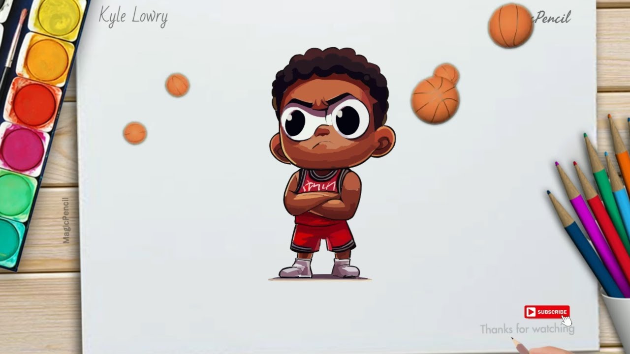 How to draw Kyle Lowry - YouTube