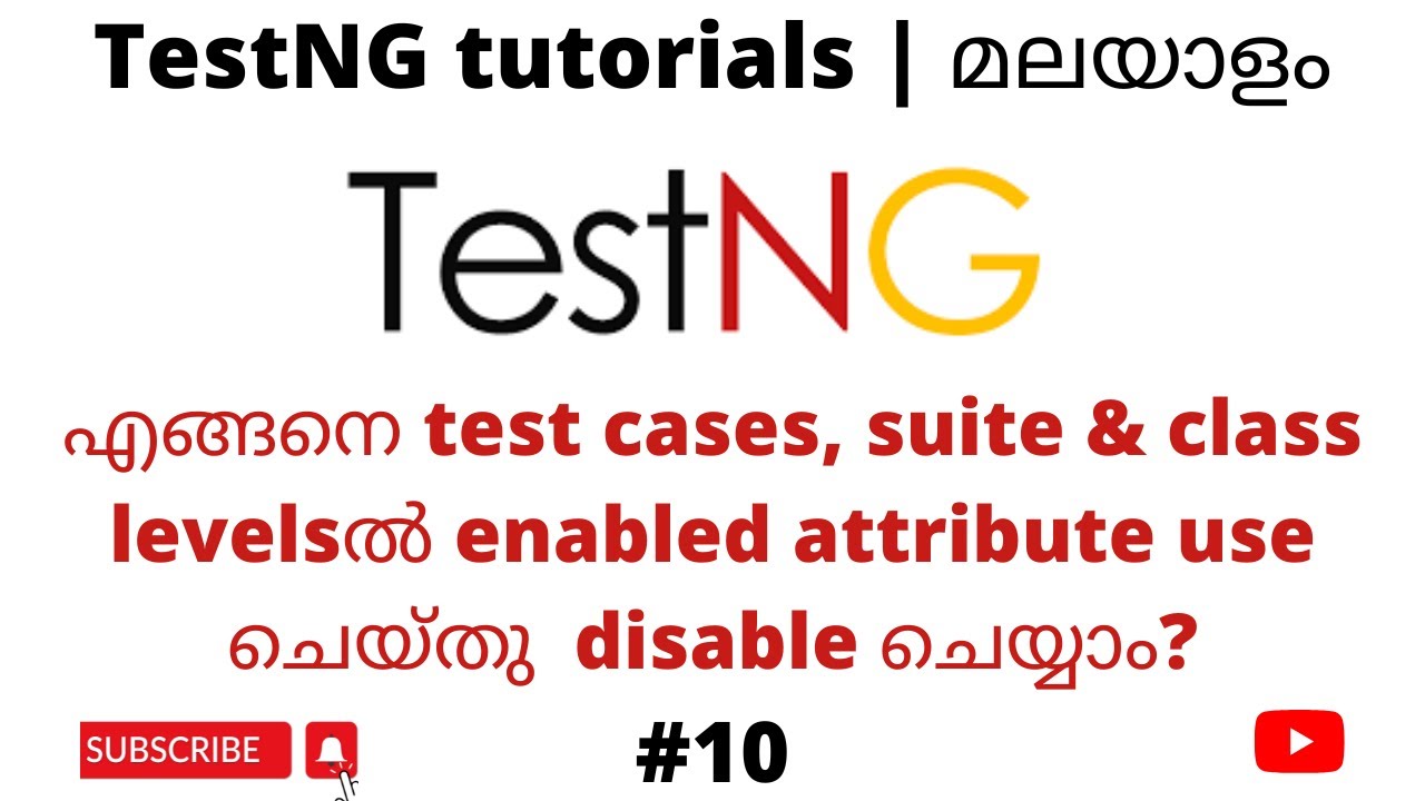 Disable Test Cases Suite And Class Level Testing Framework Testng Tutorials For Beginners