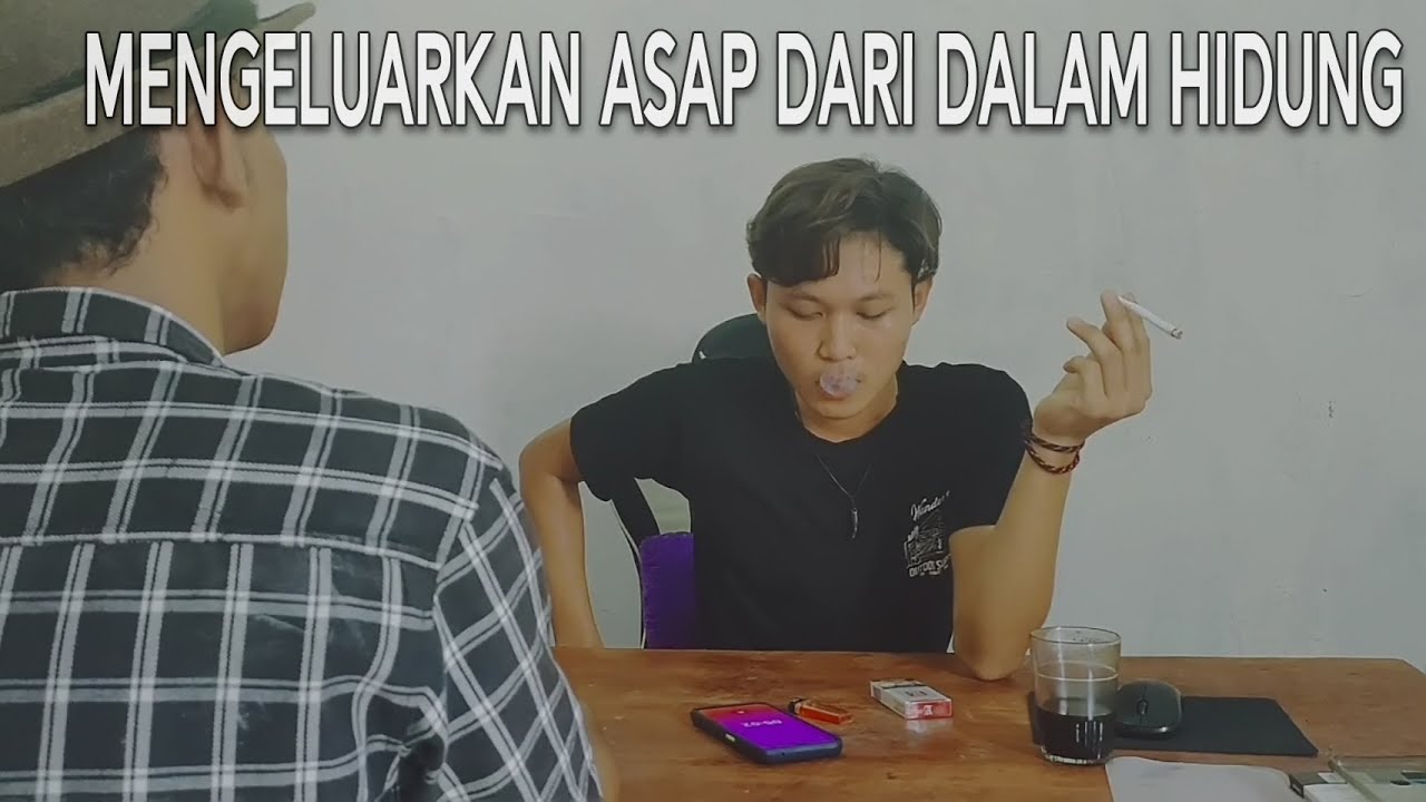 Tutorial mengeluarkan asap rokok dari dalam hidung - YouTube